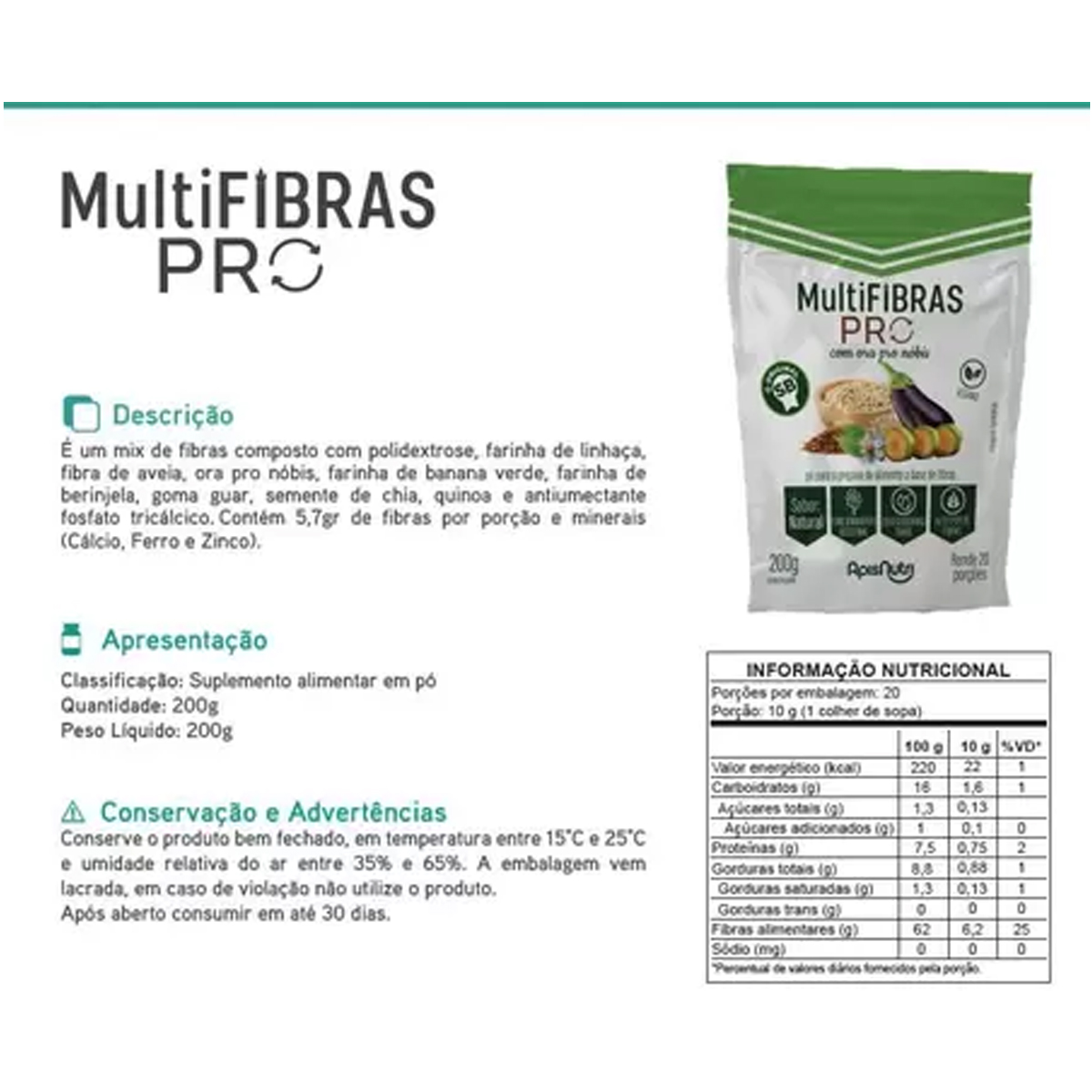 MultiFibras Pro com Ora Pro Nóbis - Regula Funcionamento Intestinal ...
