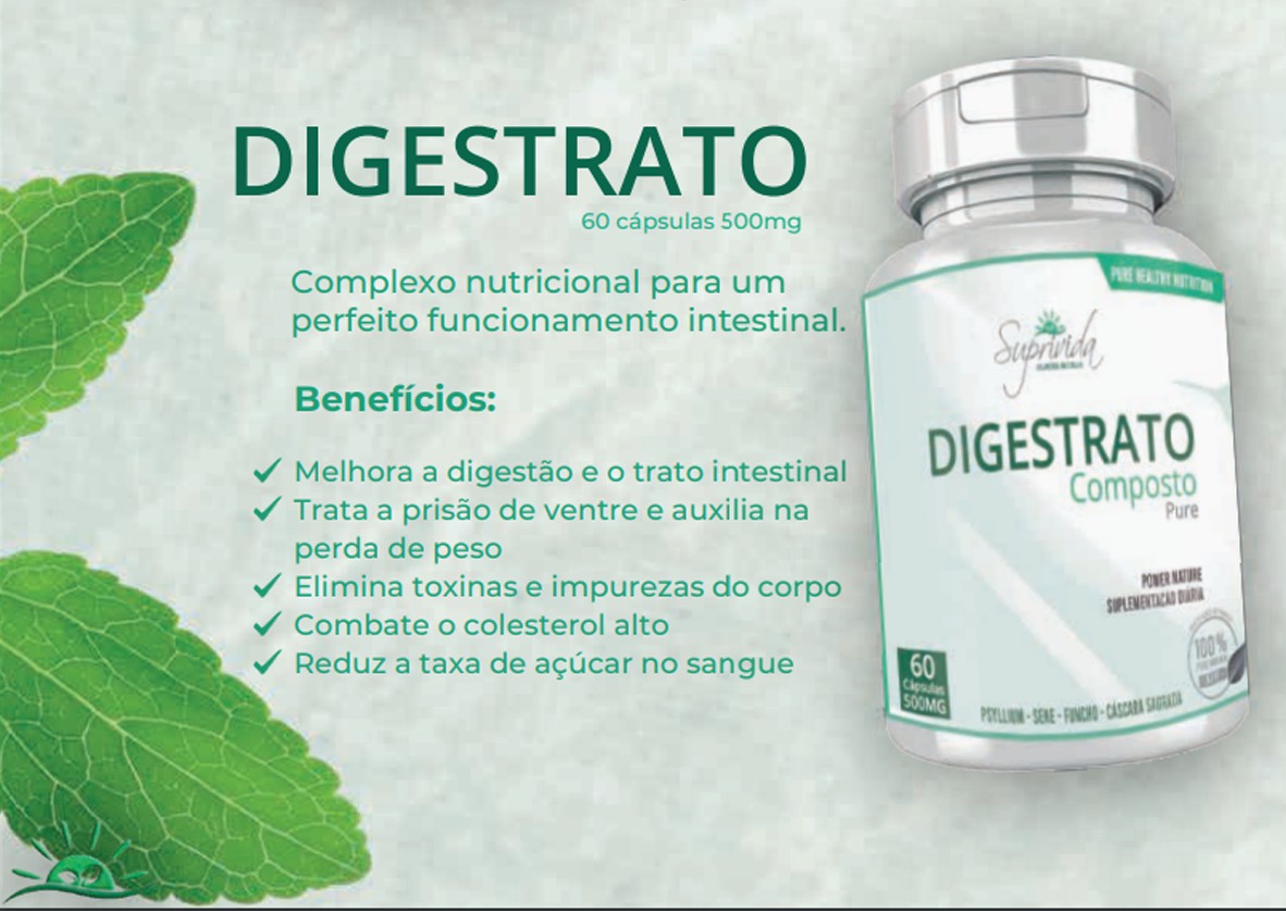 Digestrato Composto 60 Cápsulas 500mg - Vida Mais Natural - Loja de ...