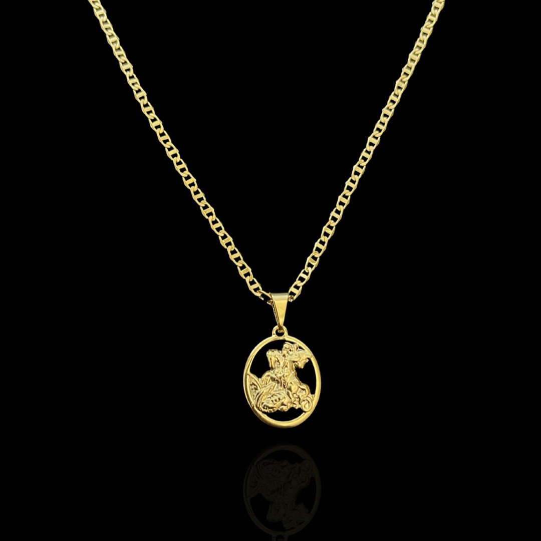 PINGENTE SÃO JORGE PP2g( 2,5x2,5cm)- BANHO DE OURO 18k - DELUXE JOIAS ...