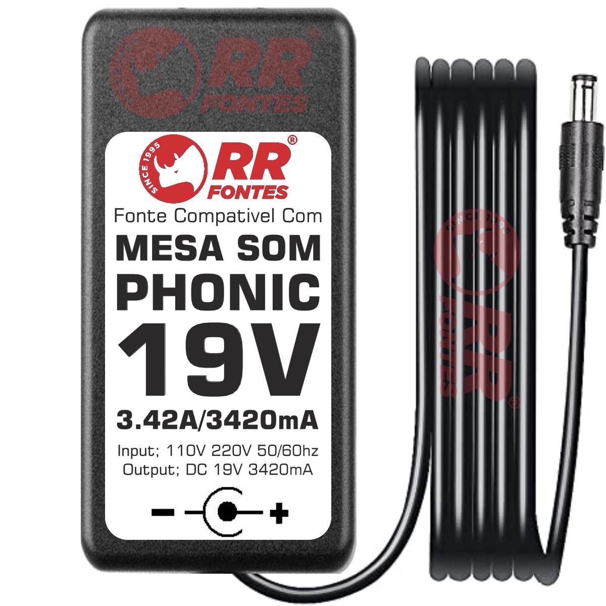 Fonte 19v Para Mesa Som Digital Mixer Phonic SUMMIT e IS16 - RR Fontes ...