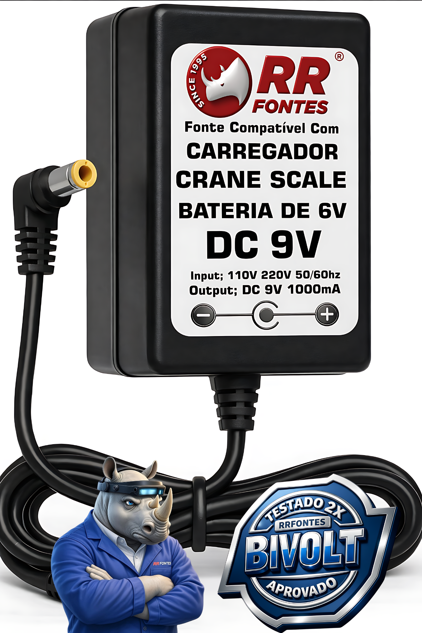 Fonte Carregador 6V Balança Suspença Crane Scale - RR Fontes soluções ...