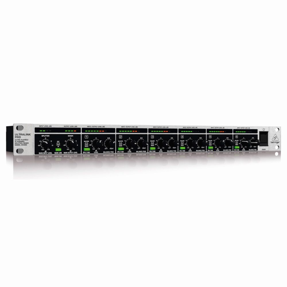 Distribuidor de áudio (Splitter/Mixer) ULTRALINK PRO MX882 - BEHRINGER ...