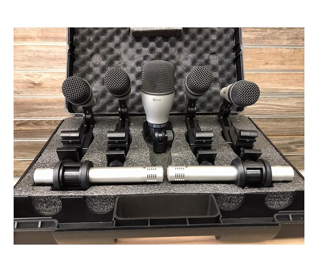 Kit com 7 Microfones Para Bateria Samson DK-7 Dinâmico C/ Case ...