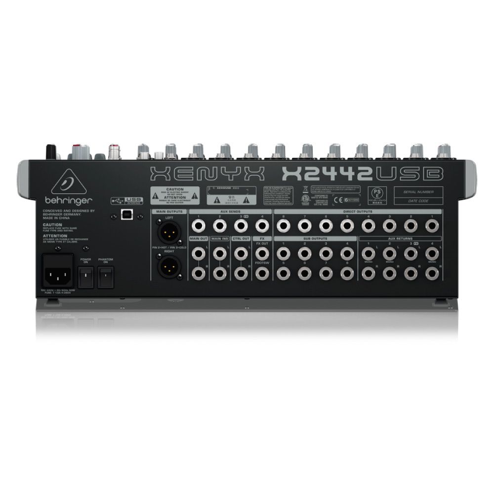 Mesa De Som Analógica Com 24 Canais XENYX X2442 USB - BEHRINGER ...