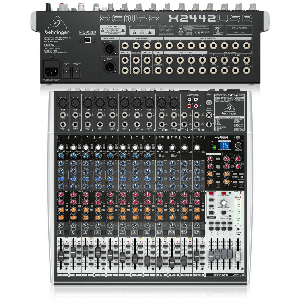 Mesa De Som Analógica Com 24 Canais XENYX X2442 USB - BEHRINGER ...