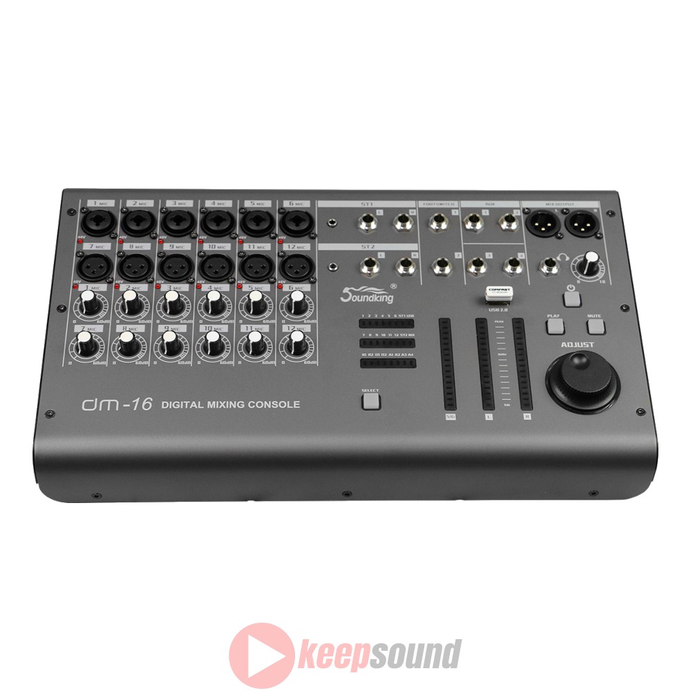 Mesa de Som Digital 16 canais DM16 - SOUND KING - KEEPSOUND - Loja de Equipamentos de Som e ...
