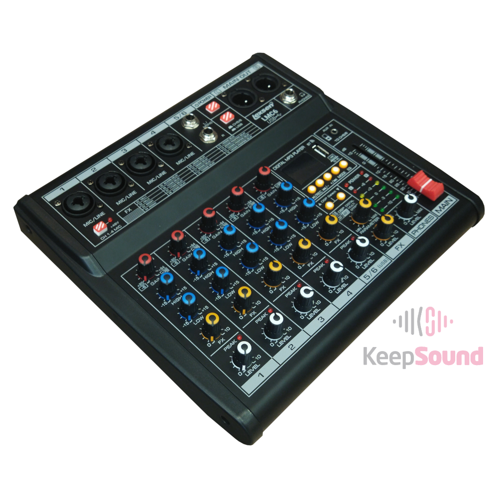 Mesa de Som Analógica Com Interface de Áudio 6 Canais LMC6 - LEXSEN ...