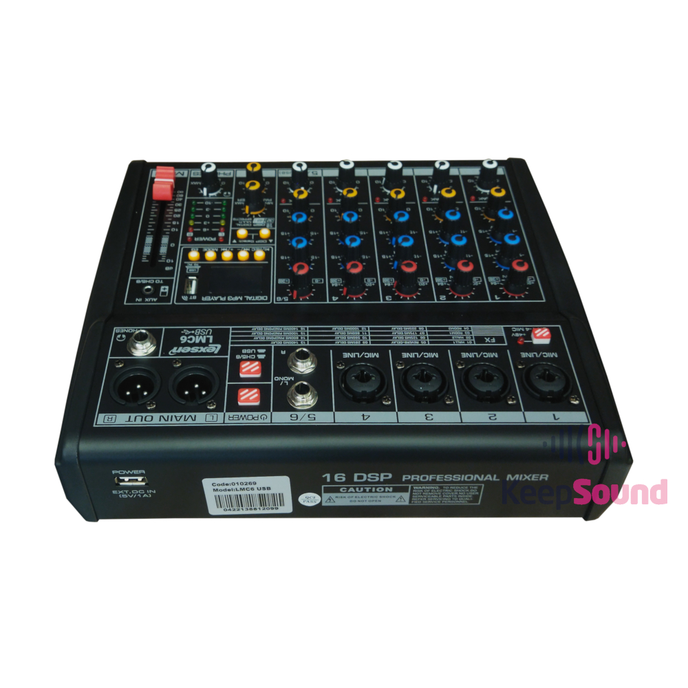 Mesa de Som Analógica Com Interface de Áudio 6 Canais LMC6 - LEXSEN ...