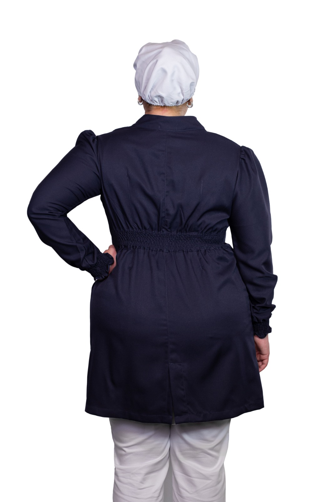 Jaleco Feminino Aurora Azul Marinho - Tex Work Uniformes