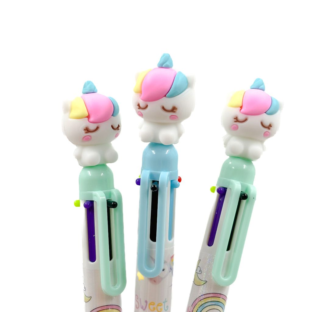 Caneta 6 Cores Unicórnio Pastel - Escrita Colorida e Mágica ...