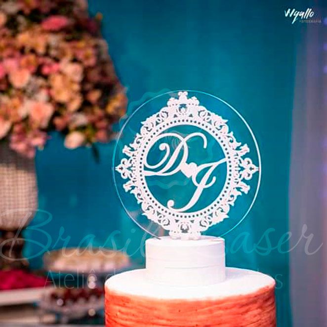 Topo de Bolo Personalizados Led Iluminado - Brasillaser Ateliê de ...
