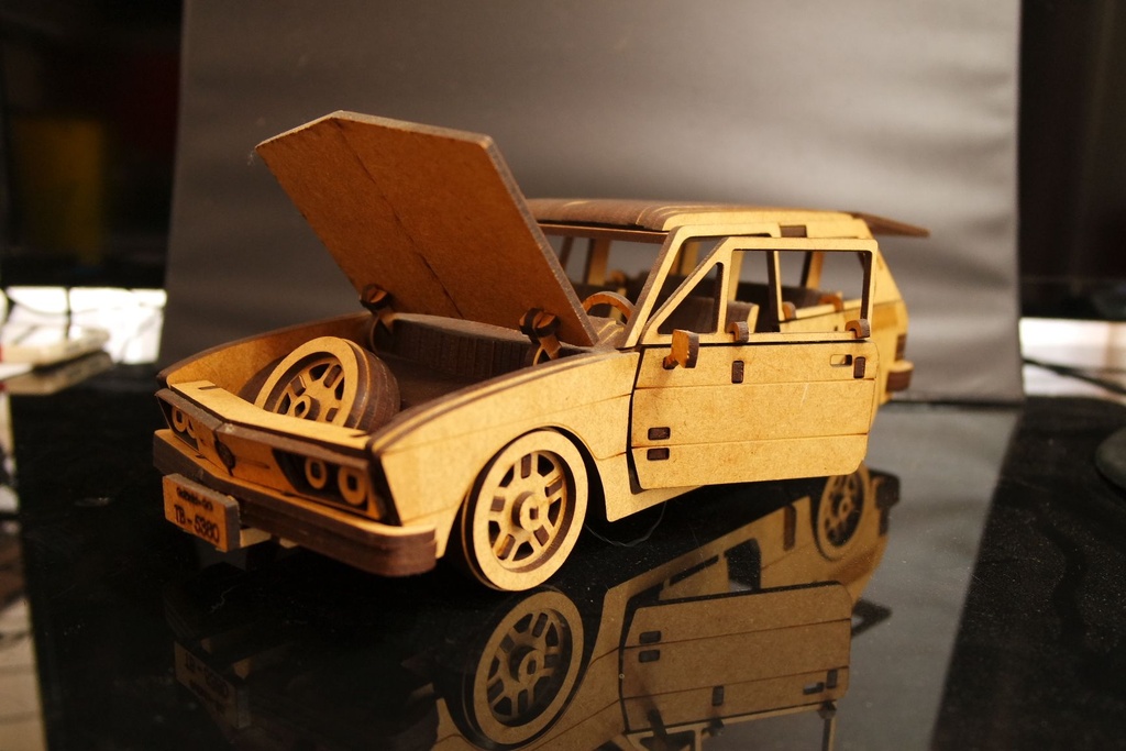 Carro 3 D em mdf Modelo Brasília (Puzzle) Desmontado. - Brasillaser ...