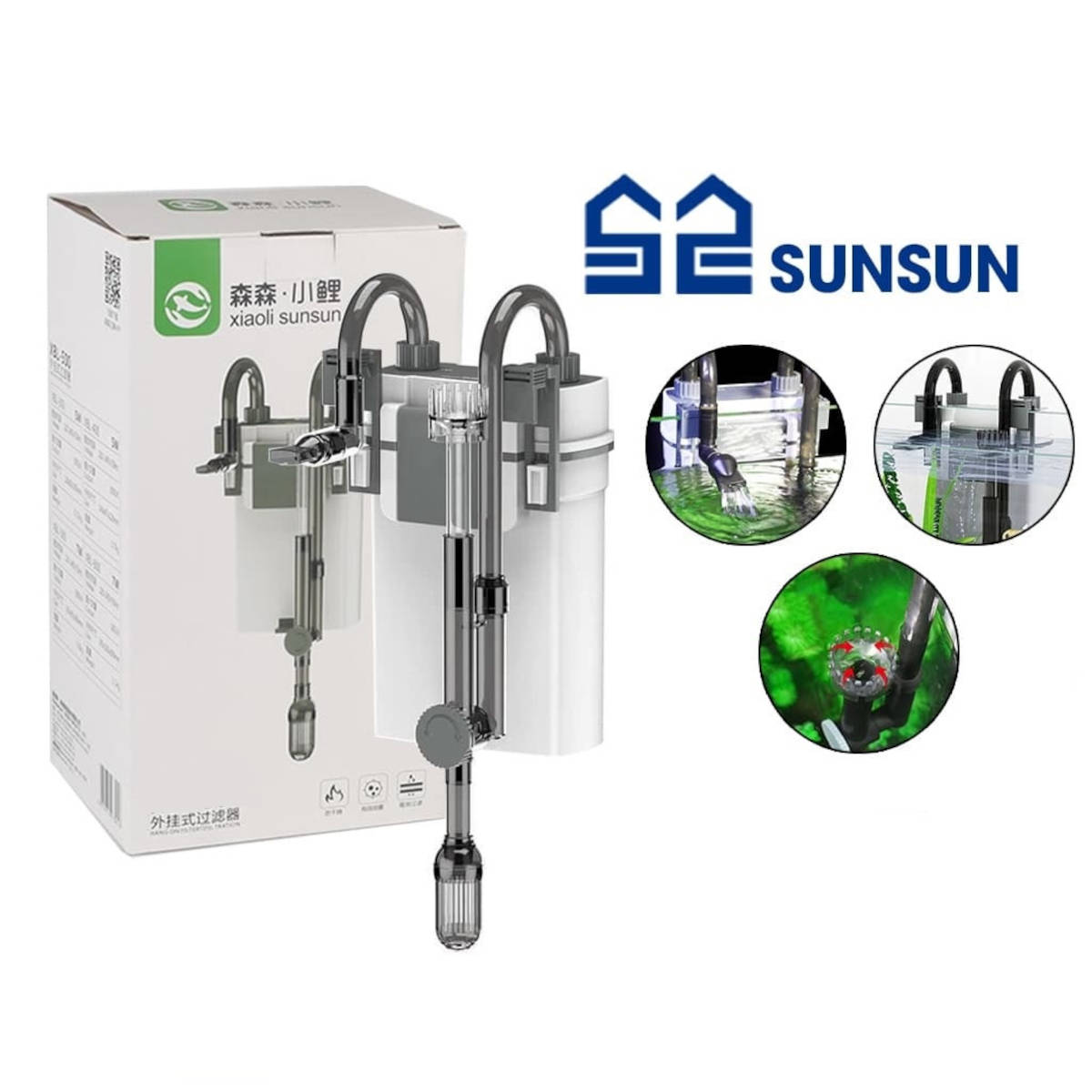 SunSun Filtro Hang-On XBL-400 300L/H 110V - Pró-Aquarista