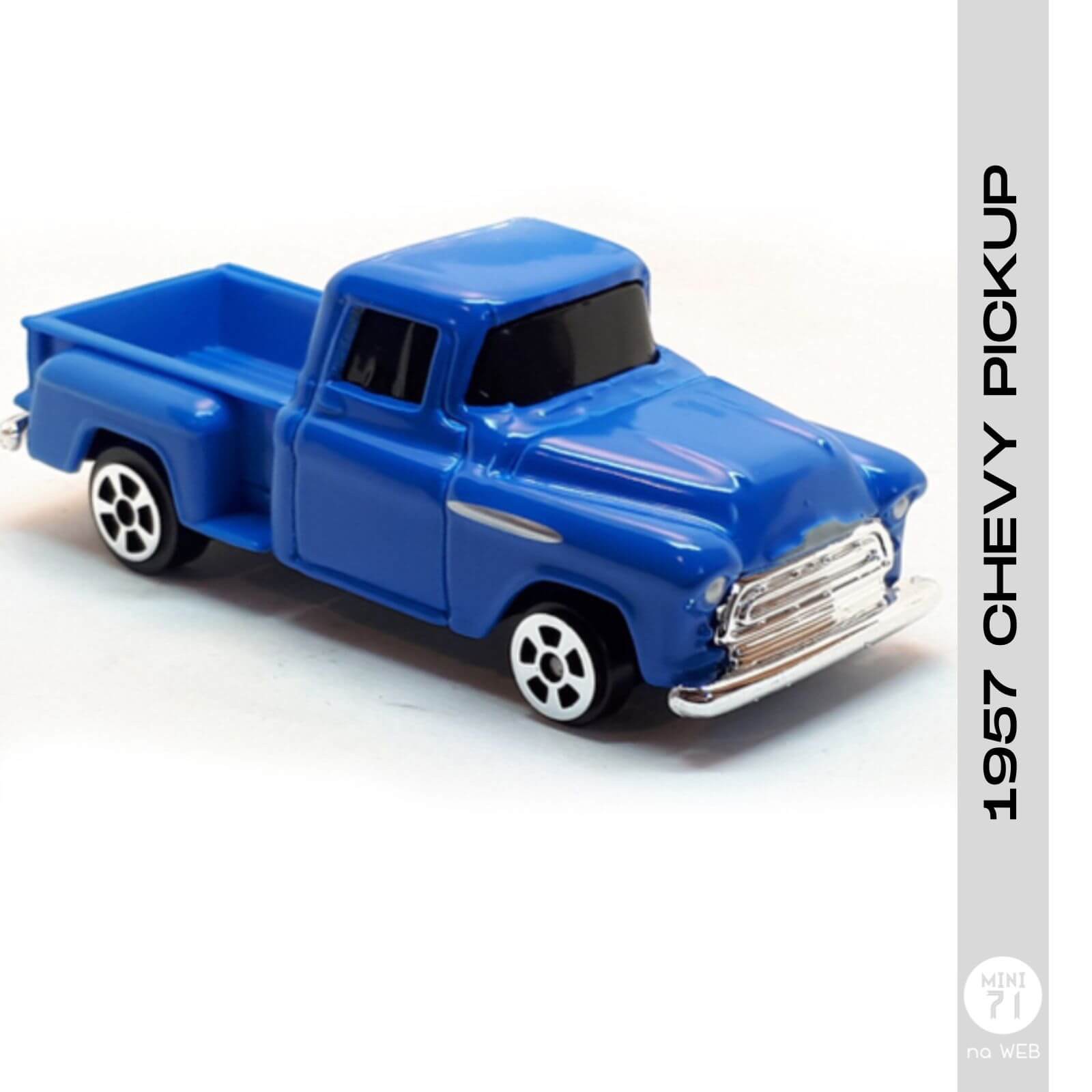 Maisto - 1957 Chevy Pickup azul - 1/64 | Mini71 na WEB - Mini71 na Web