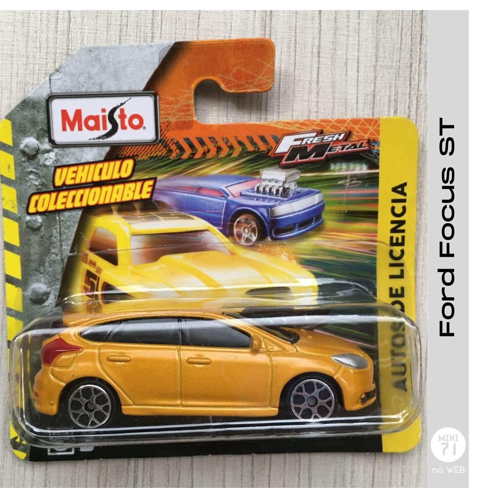 Maisto - Ford Focus ST amarelo - 1/64 - Mini71 na Web