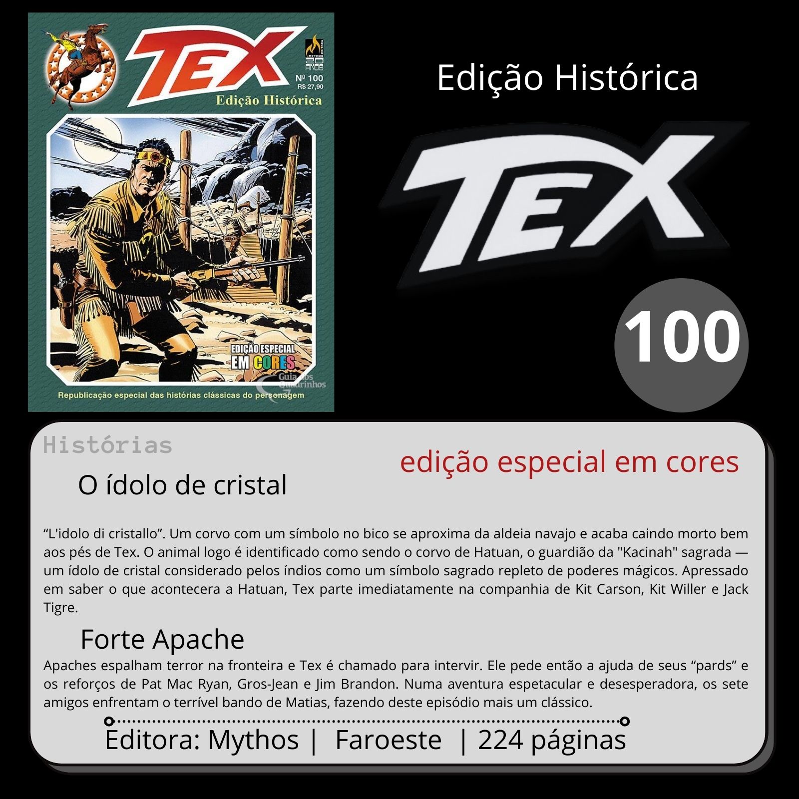 Tex Edição Histórica n° 100 - Edição Especial (colorida) - Mini71 na Web