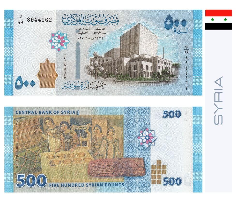 Séries de 4 - Cédulas Syria Pound - FE - Mini71 na Web