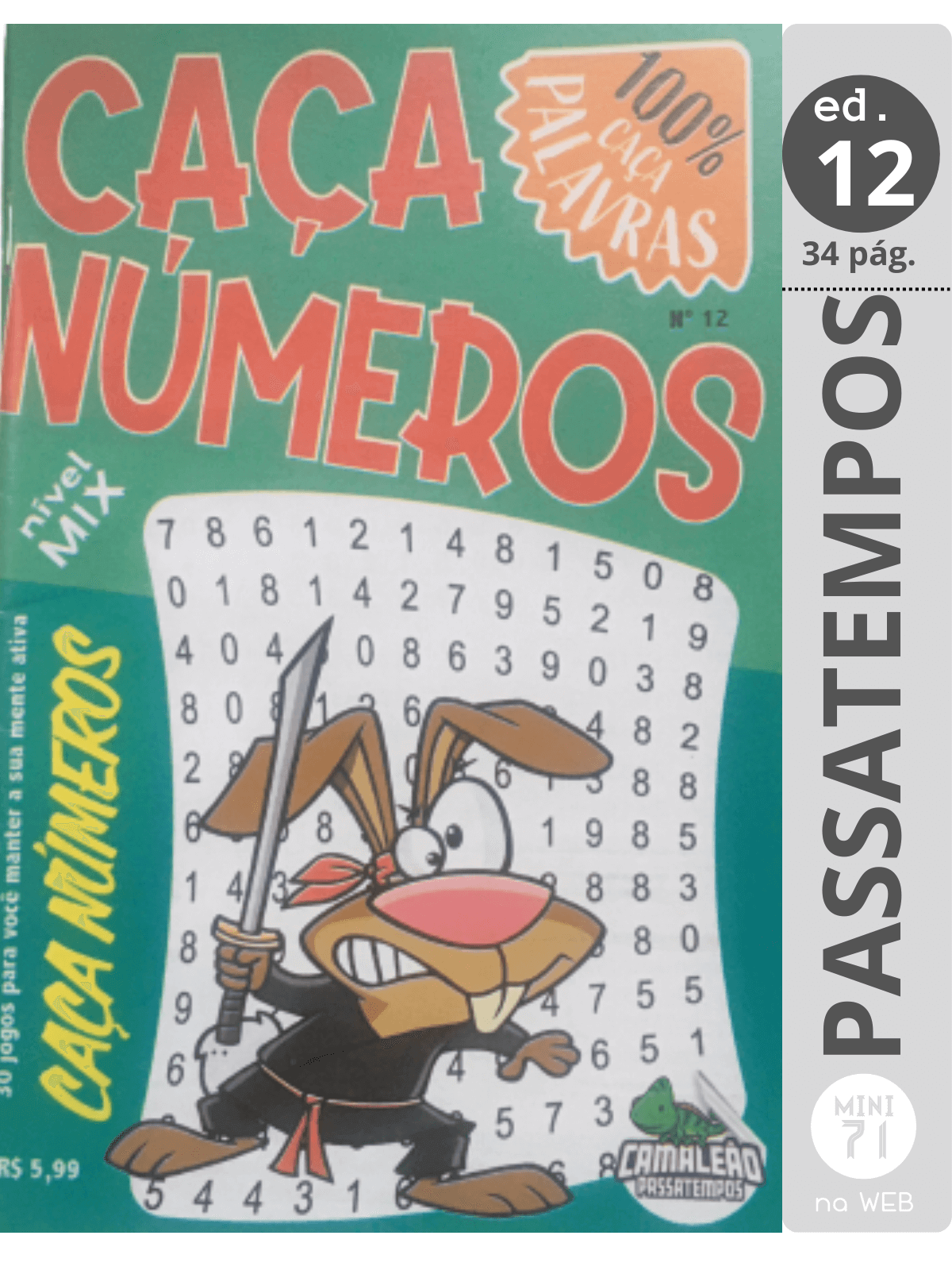 Kit 7 unidades - Caça Números - Mini71 na Web