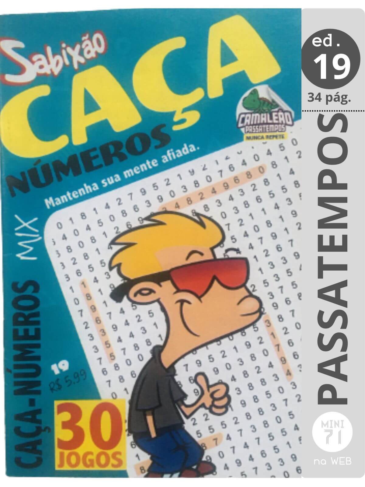 Kit 7 unidades - Caça Números - Mini71 na Web