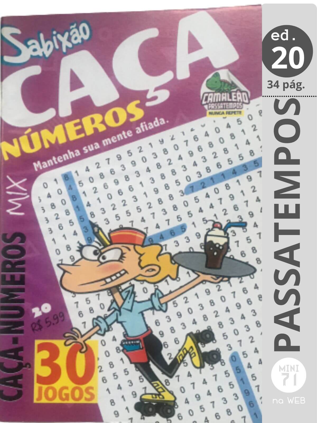 Kit 7 unidades - Caça Números - Mini71 na Web