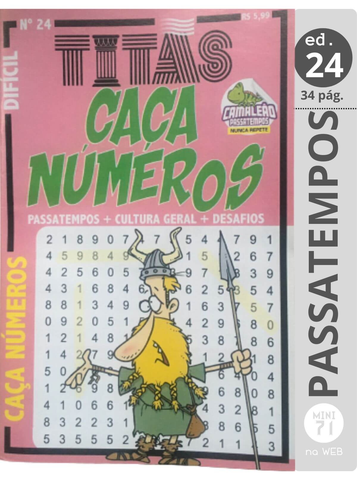 Kit 7 unidades - Caça Números - Mini71 na Web