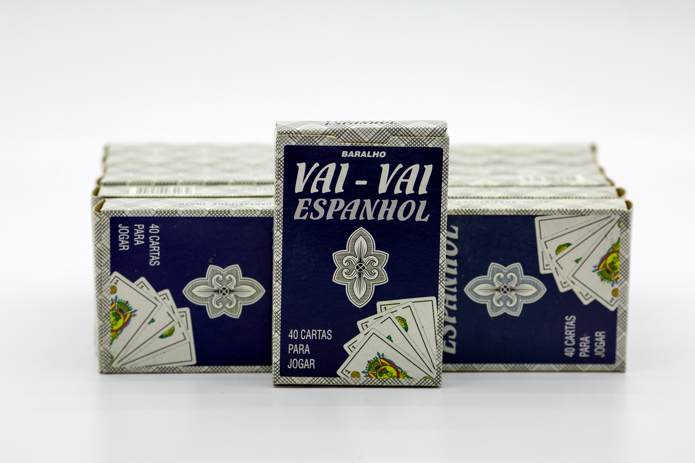 Baralho Vai - Vai Espanhol Cartas em Papelão Caixa com 12 Azul - Mini7 ...