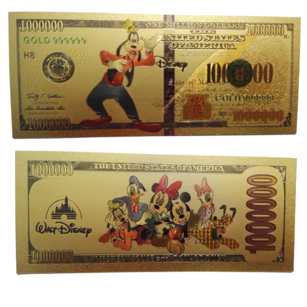 Cédula Nota Comemorativa Personagens Disney - Mini71 na Web