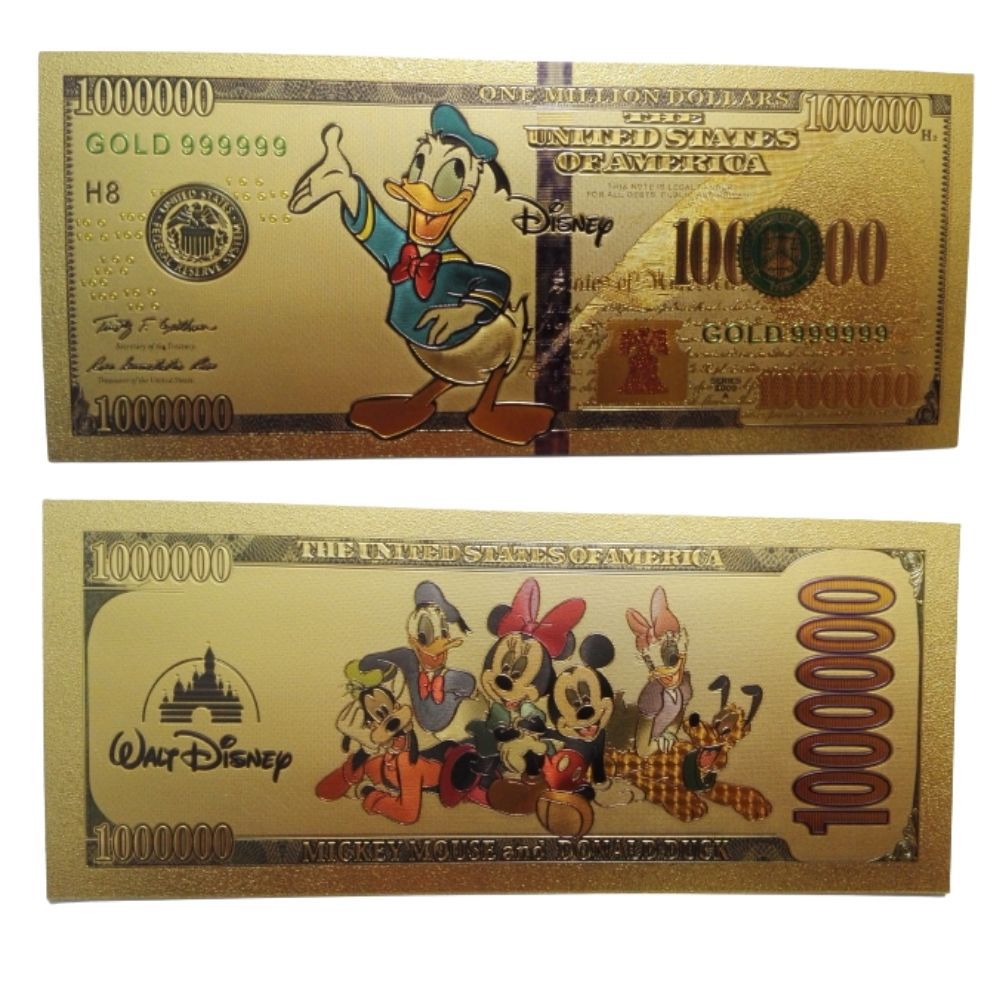 Cédula Nota Comemorativa Personagens Disney - Mini71 na Web