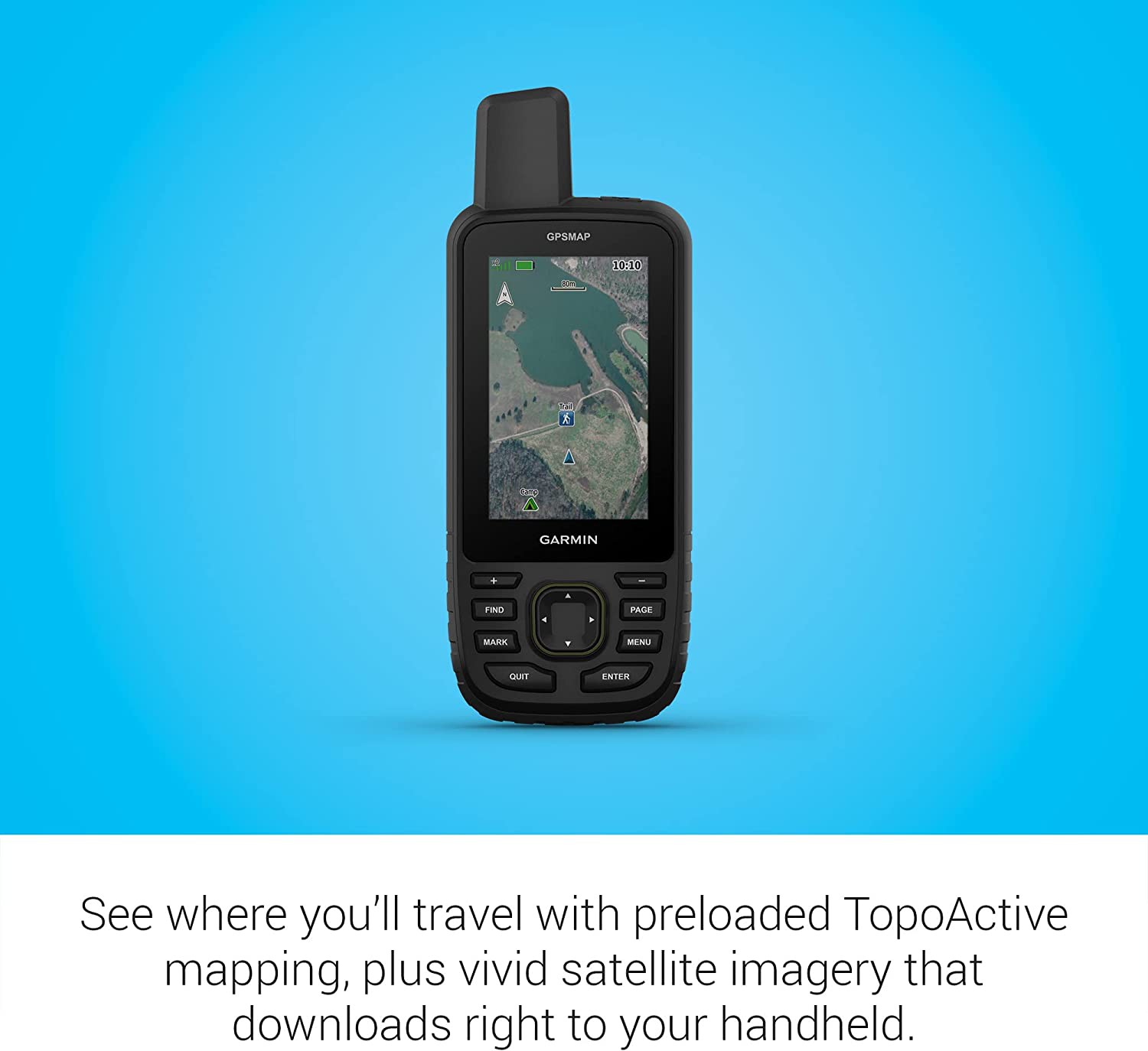 Garmin GPSMAP 67 Rugged GPS Handheld, Multi-Band GNSS, Topo Mapping ...
