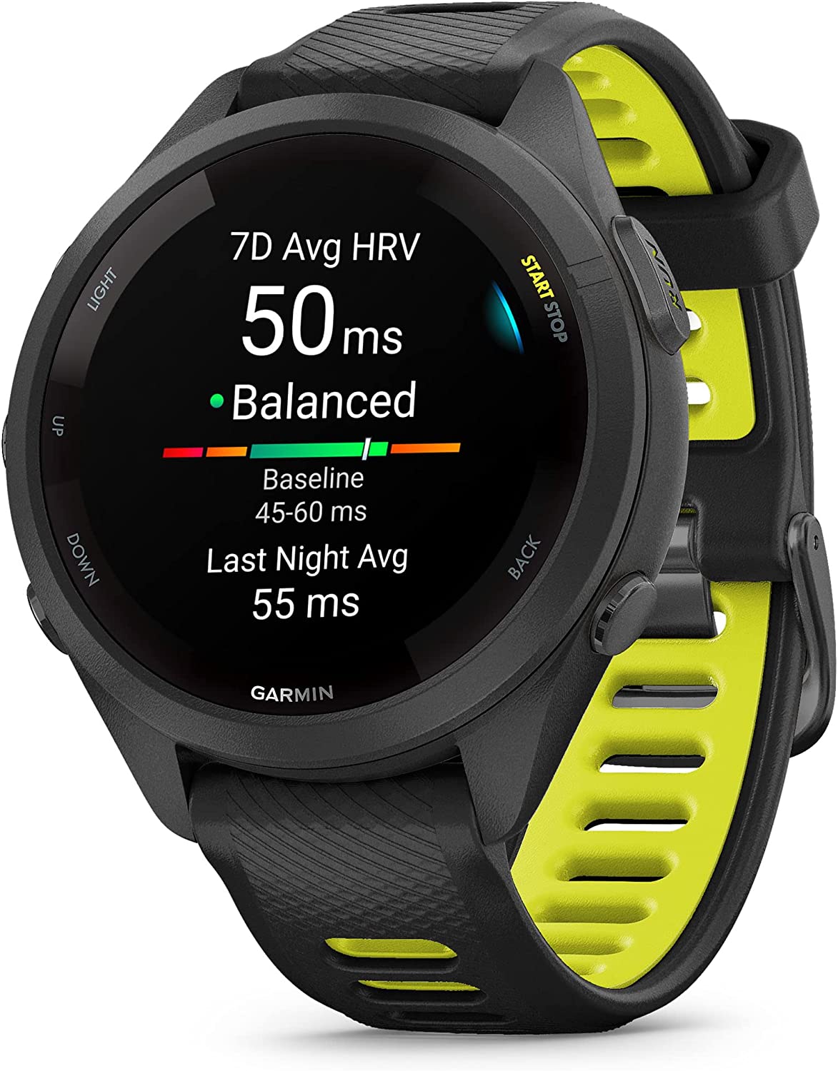 Garmin Forerunner 265s Music Black/amp Yellow 42MM - VBGPS