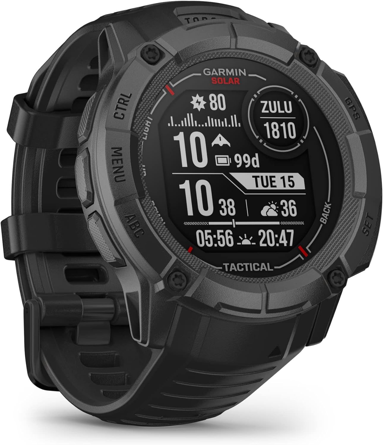Relógio Garmin Instinct 2x Solar Tactical Edition Preto 50 Mm Vbgps