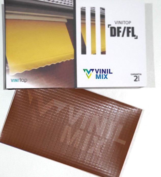 LONA VINILTOP DF CARAMELO SEMIBRILHO 0,35 1,40X50 - Vinil Mix