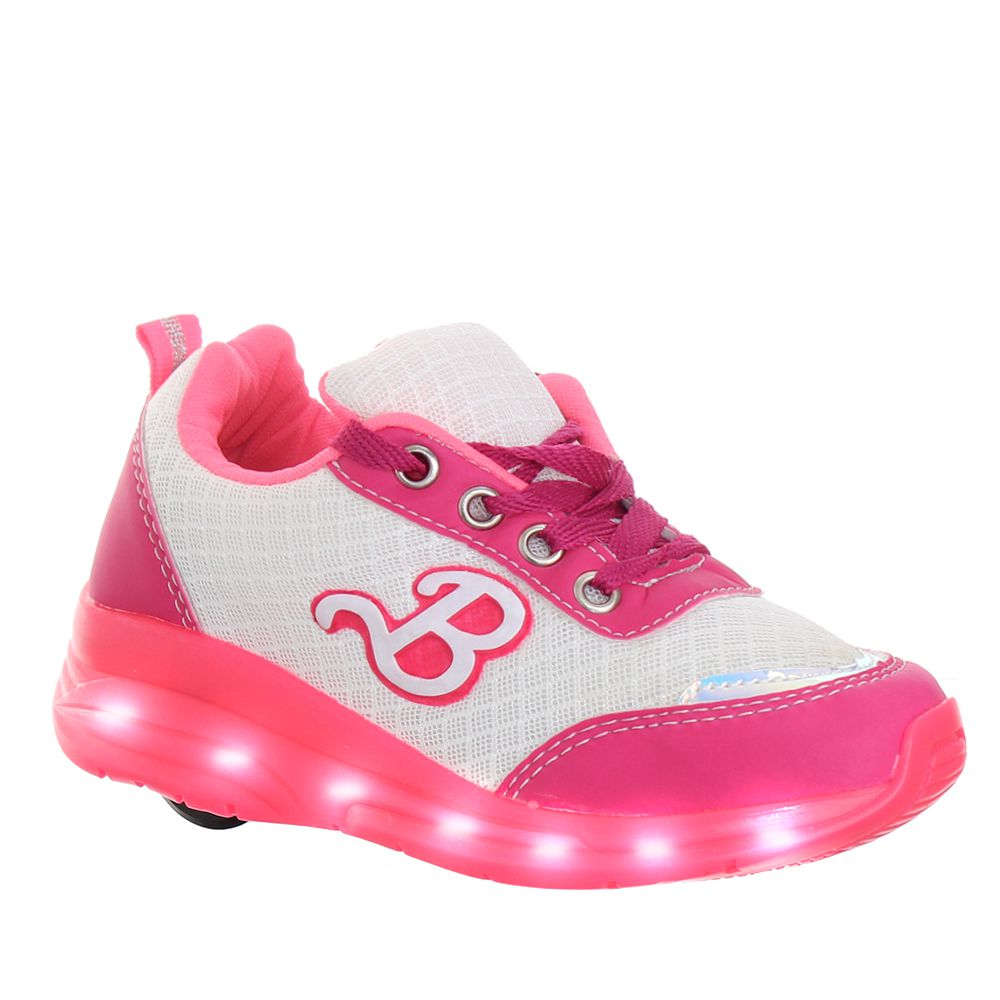 Tenis patins rodinha com led infantil feminino branco rosa - Loja de ...