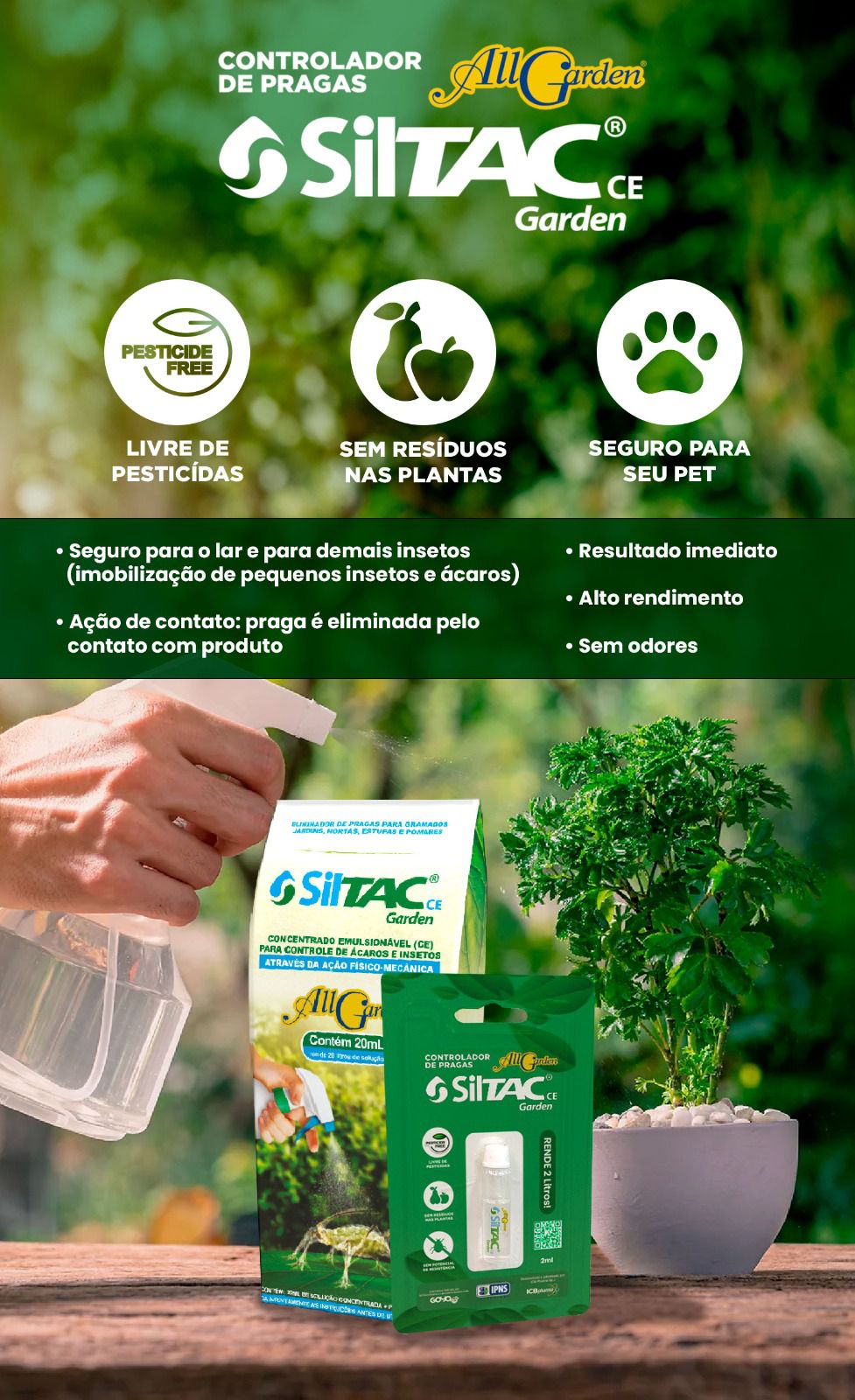 Siltac - Inseticida contra ácaros e insetos - Organo Lab