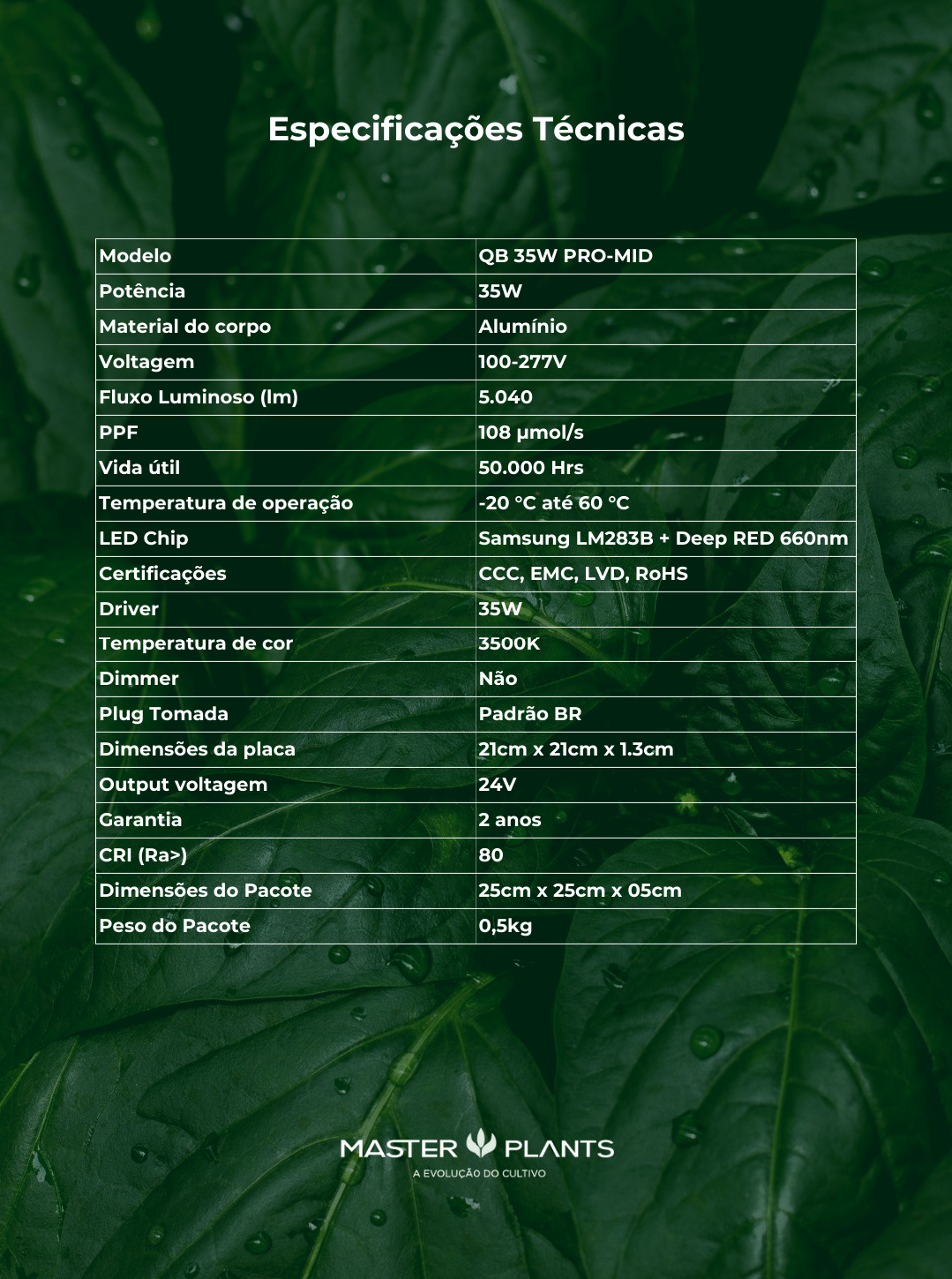 Painel Led Quantum Board PROMID - 35W - Organo Lab