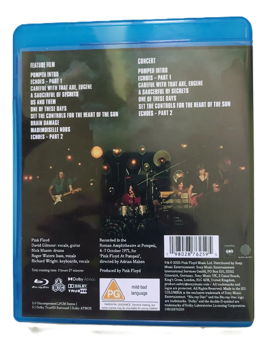 Blu-ray Pink Floyd At Pompeii MCMLXXII (2025) - MIGRANET | Loja Online ...