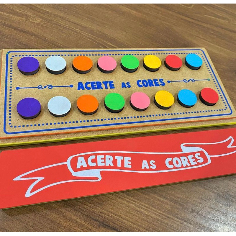 Acerte as Cores Brinquedo Educativo em MDF - GDkids Brinquedos ...