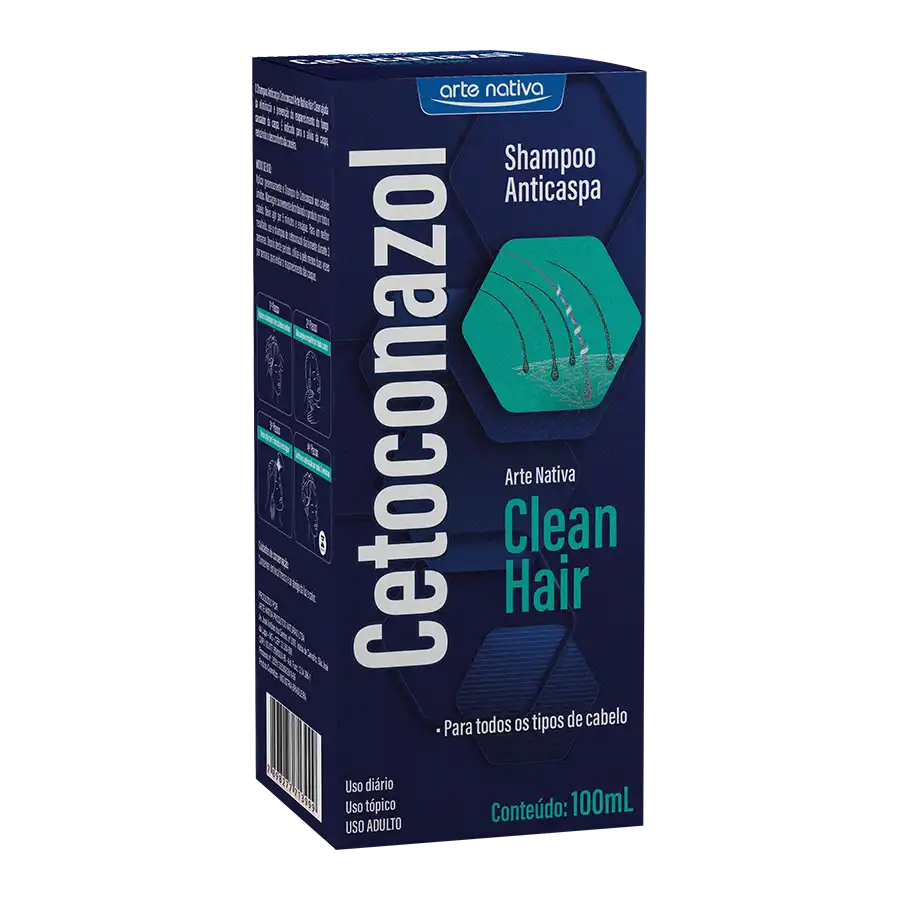 Shampoo Anticaspa Cetoconazol Clean Hair 100ML- Arte Nativa ...