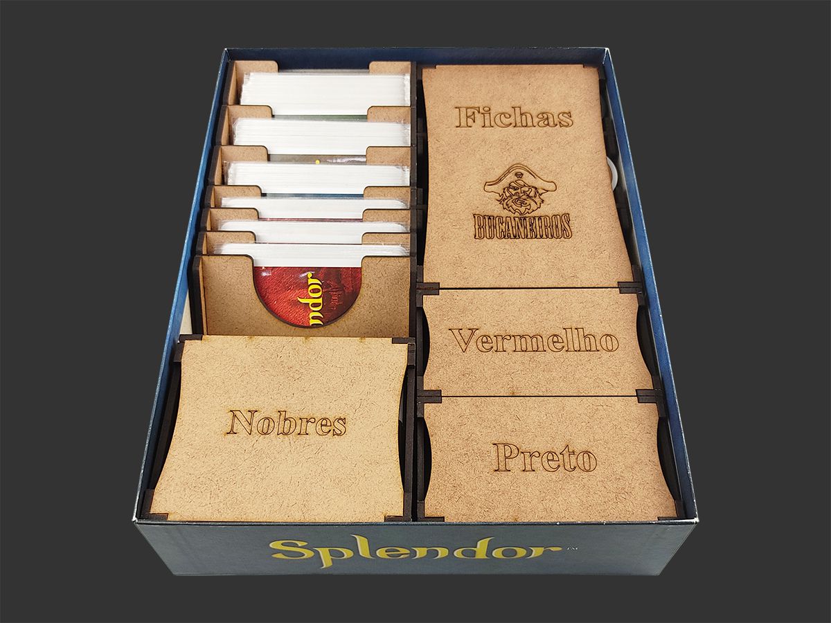 Organizador (INSERT MDF) para Splendor + Expansão - Bucaneiros Jogos ...