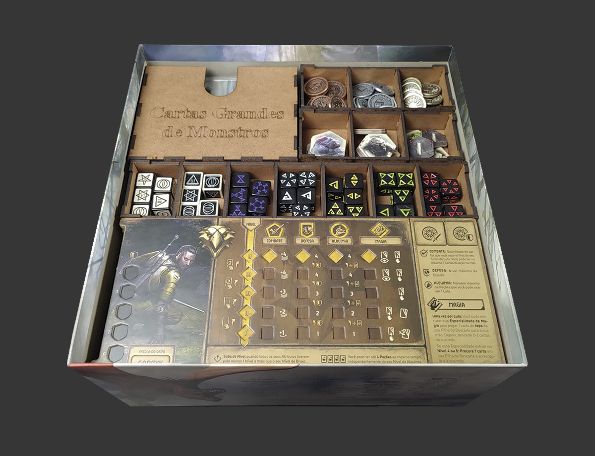 Organizador (INSERT MDF) para The Witcher: Old World (DELUXE) + Extras ...