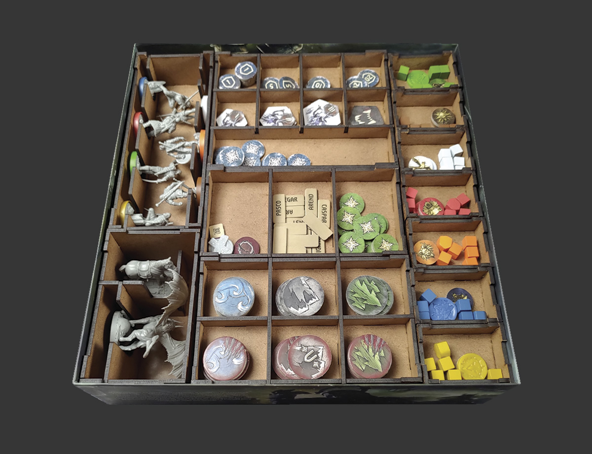 Organizador (INSERT MDF) para The Witcher: Old World (DELUXE) + Extras ...