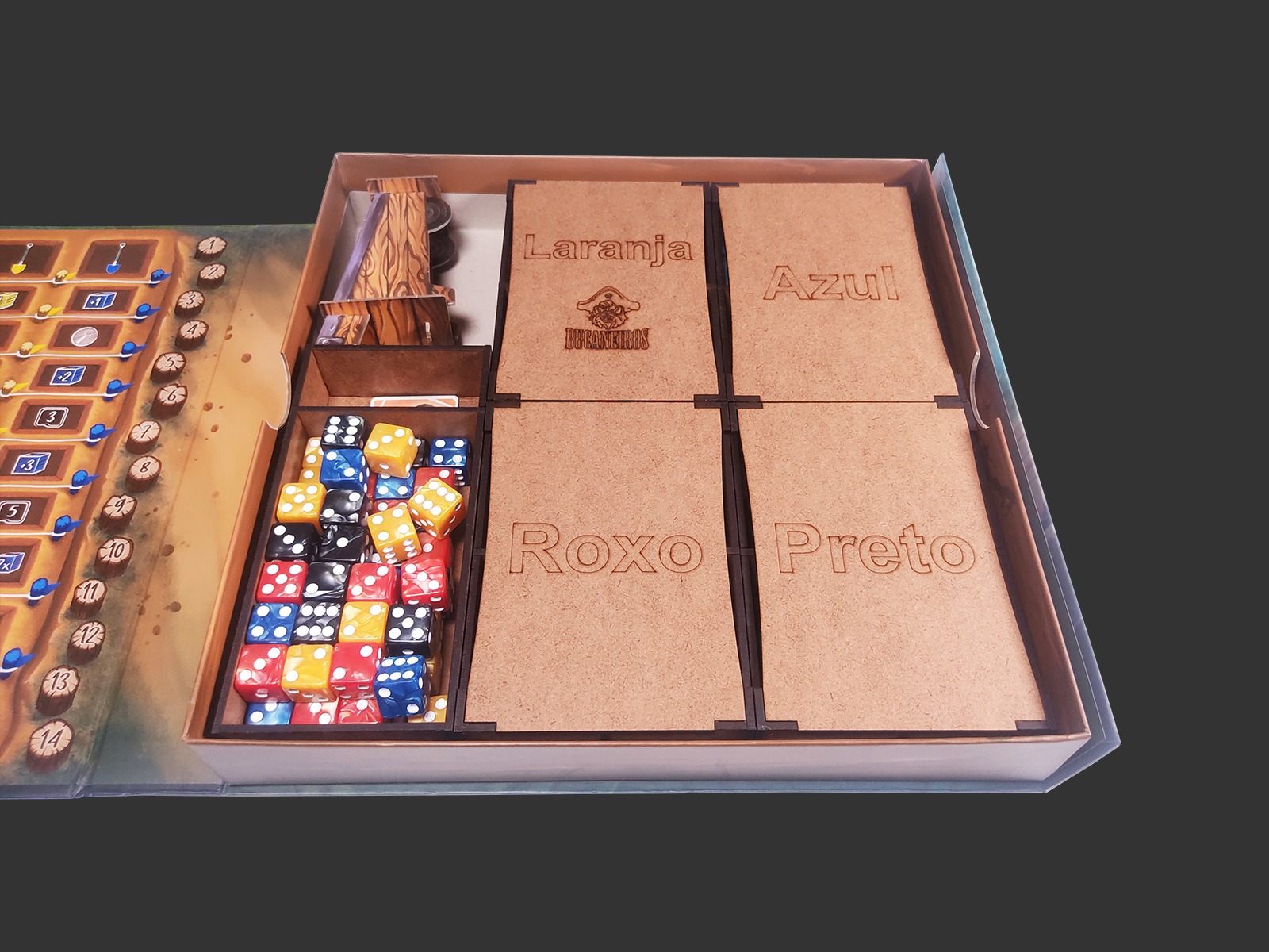 Organizador (INSERT MDF) para Marajoara - Bucaneiros Jogos - Board ...