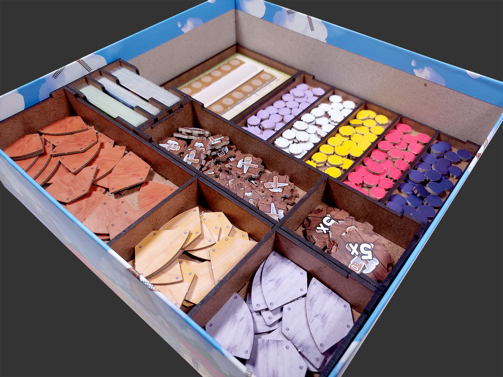 Organizador (INSERT MDF) para Vale dos Moinhos - Bucaneiros Jogos ...