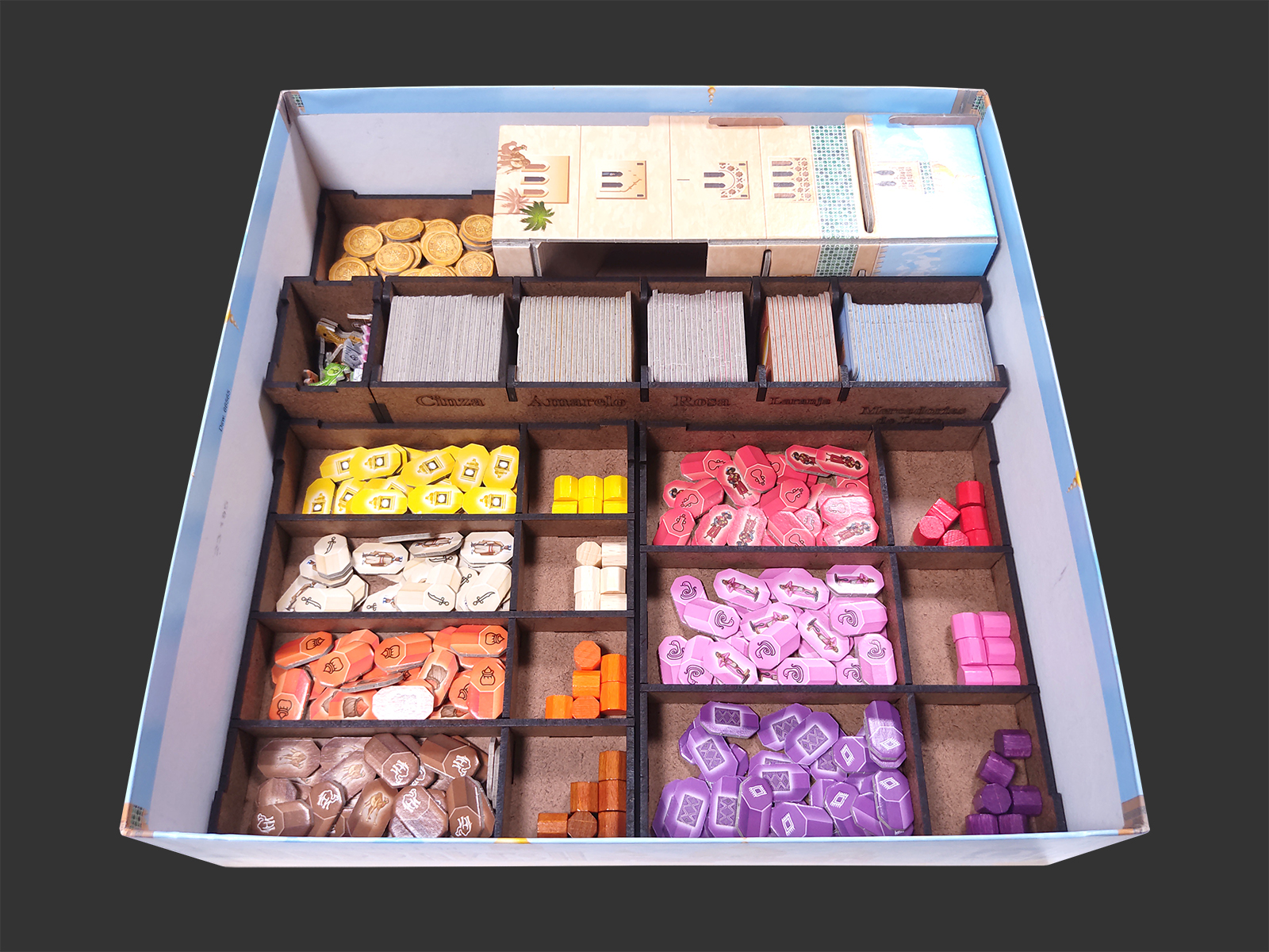 Organizador (INSERT MDF) para Marrakesh - Bucaneiros Jogos - Board ...