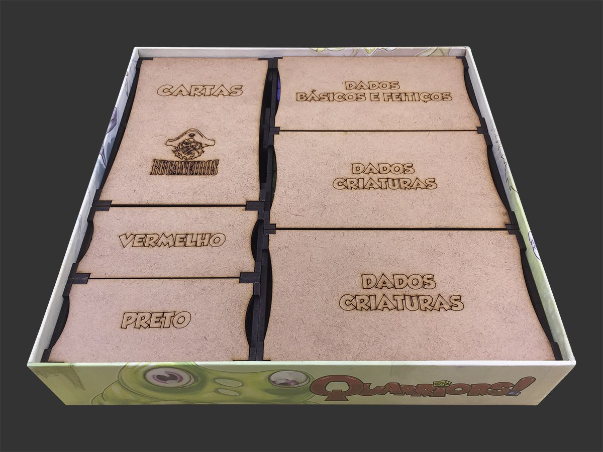 Organizador (INSERT MDF) para Quarriors! - Bucaneiros Jogos - Board ...