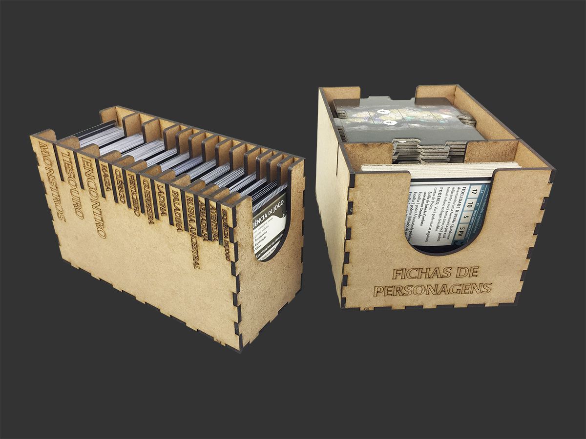 Organizador (INSERT MDF) para A Masmorra do Mago Louco - Bucaneiros ...