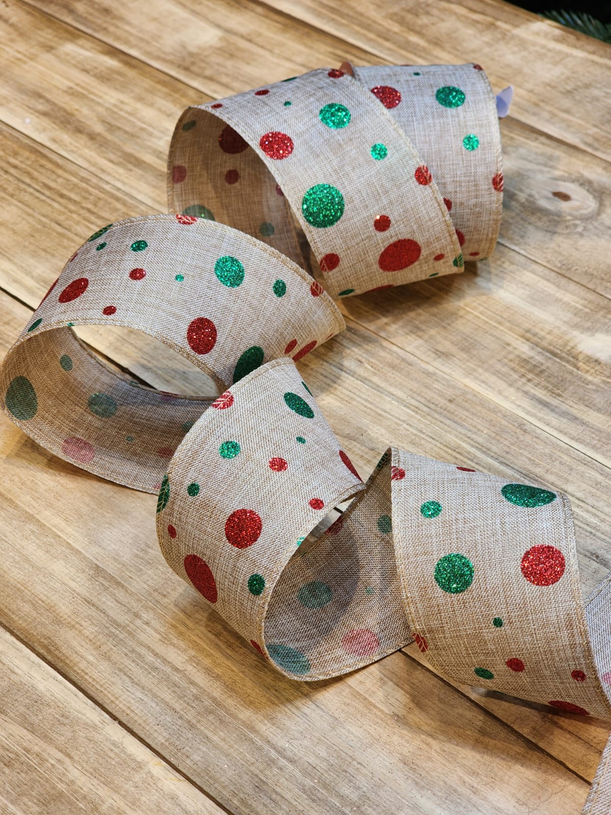 FITA ARAMADA DECORADA BOLAS - Senhor Natal