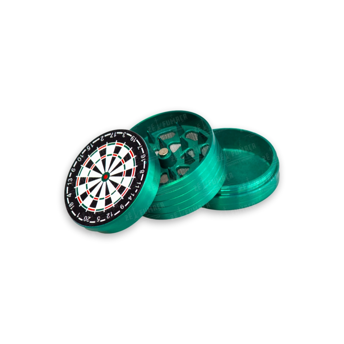 Dichavador de Metal Dardo - Verde - Zé Fumaça - Tabacaria e Head Shop