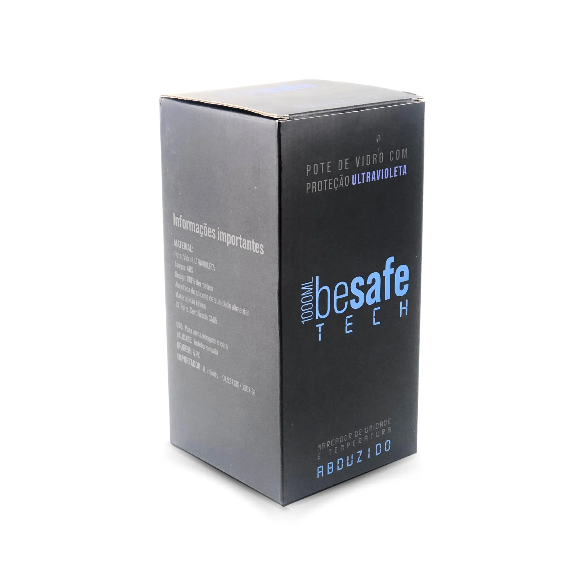 Pote de Vidro UV BeSafe Tech 1000 ml - Abduzido - Zé Fumaça - Tabacaria ...