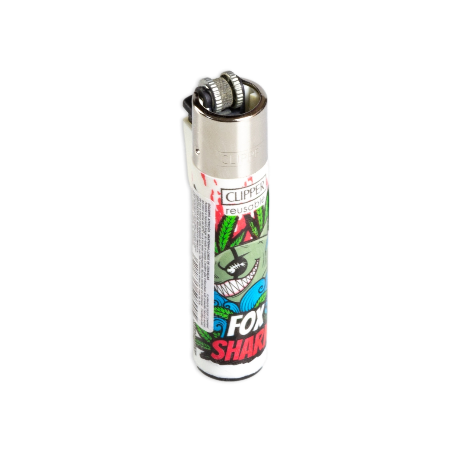 Isqueiro Clipper Grande Shark Weed – Fox Shark - Zé Fumaça - Tabacaria ...